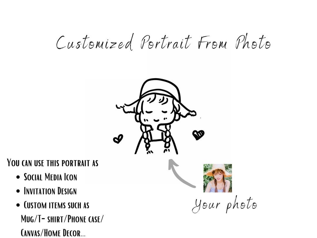 Simple Line Art Commission Personalized Line Art From Photo - Etsy