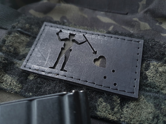 Blackbeard BLACK EDITION Leather Patch Velcro Backed | Etsy