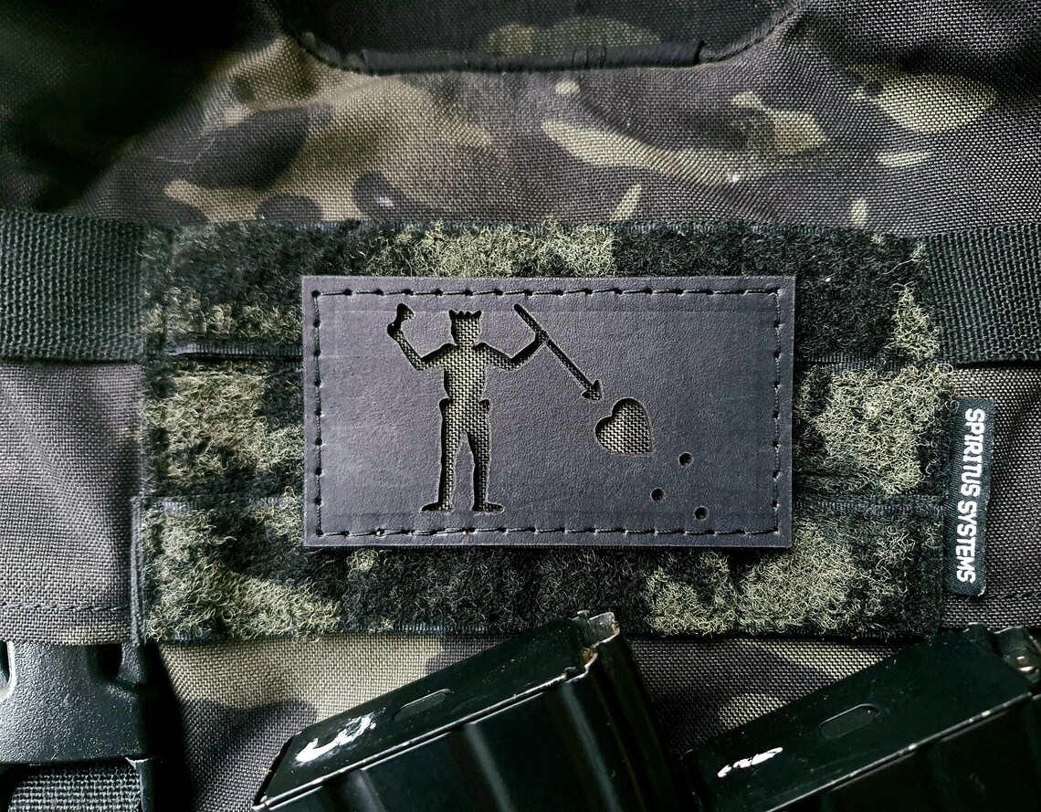 Blackbeard BLACK EDITION Leather Patch Velcro Backed | Etsy