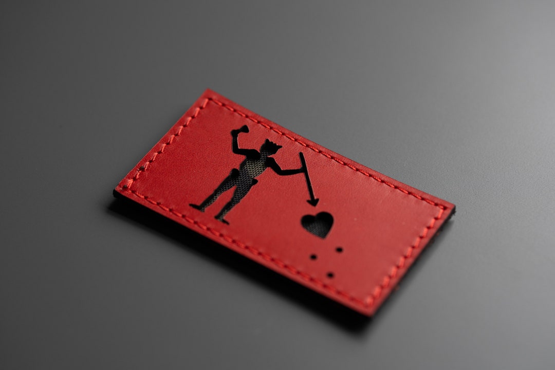 Blackbeard - RED EDITION - Leather Patch - Velcro Backed - Etsy
