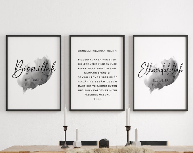 Sofra Duasi Cay Marmor Poster Set - Etsy.de