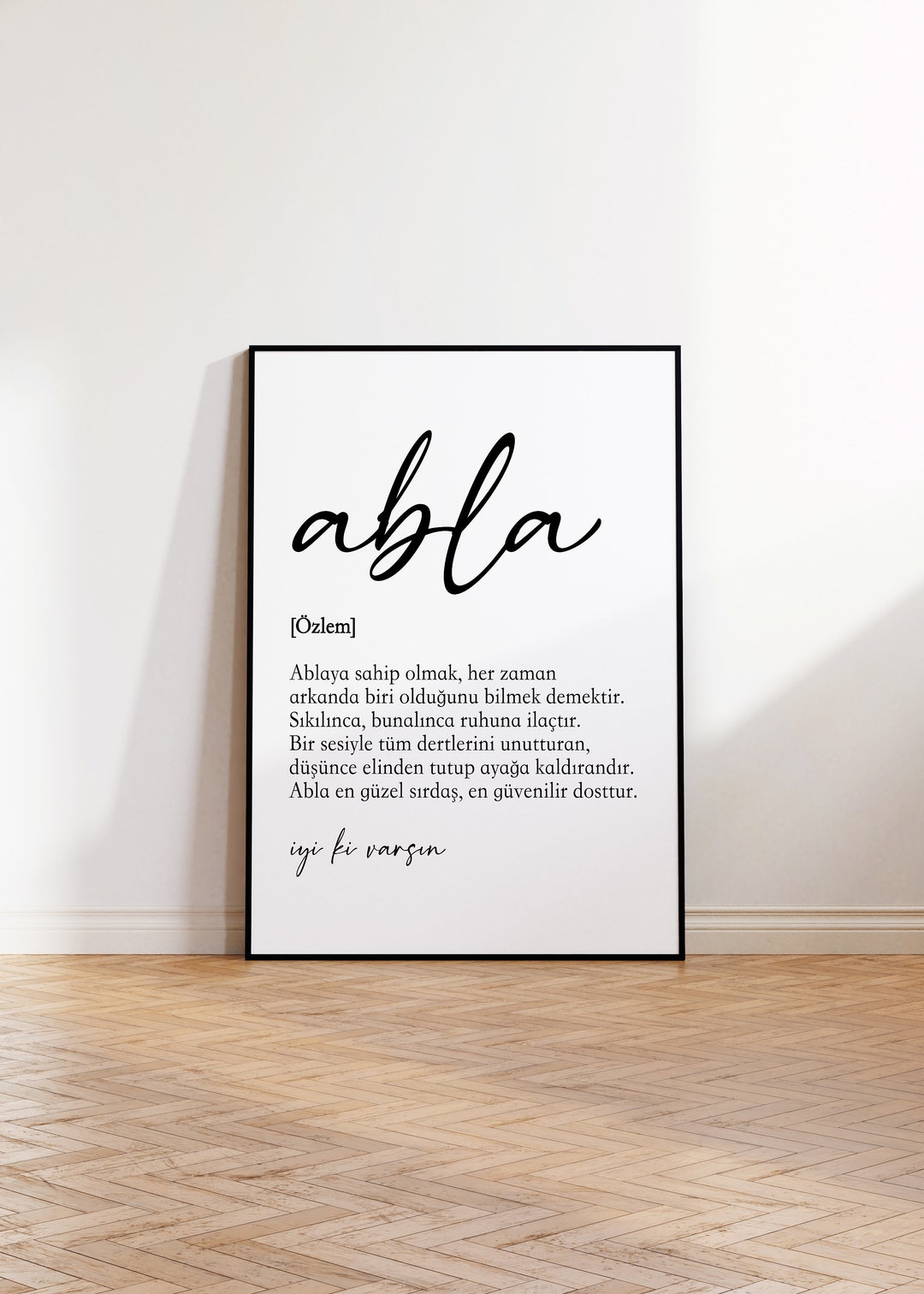 Gift for Abla, Turkish Gift Family, Ablaa Hediye, Abla Icin Sözler ...