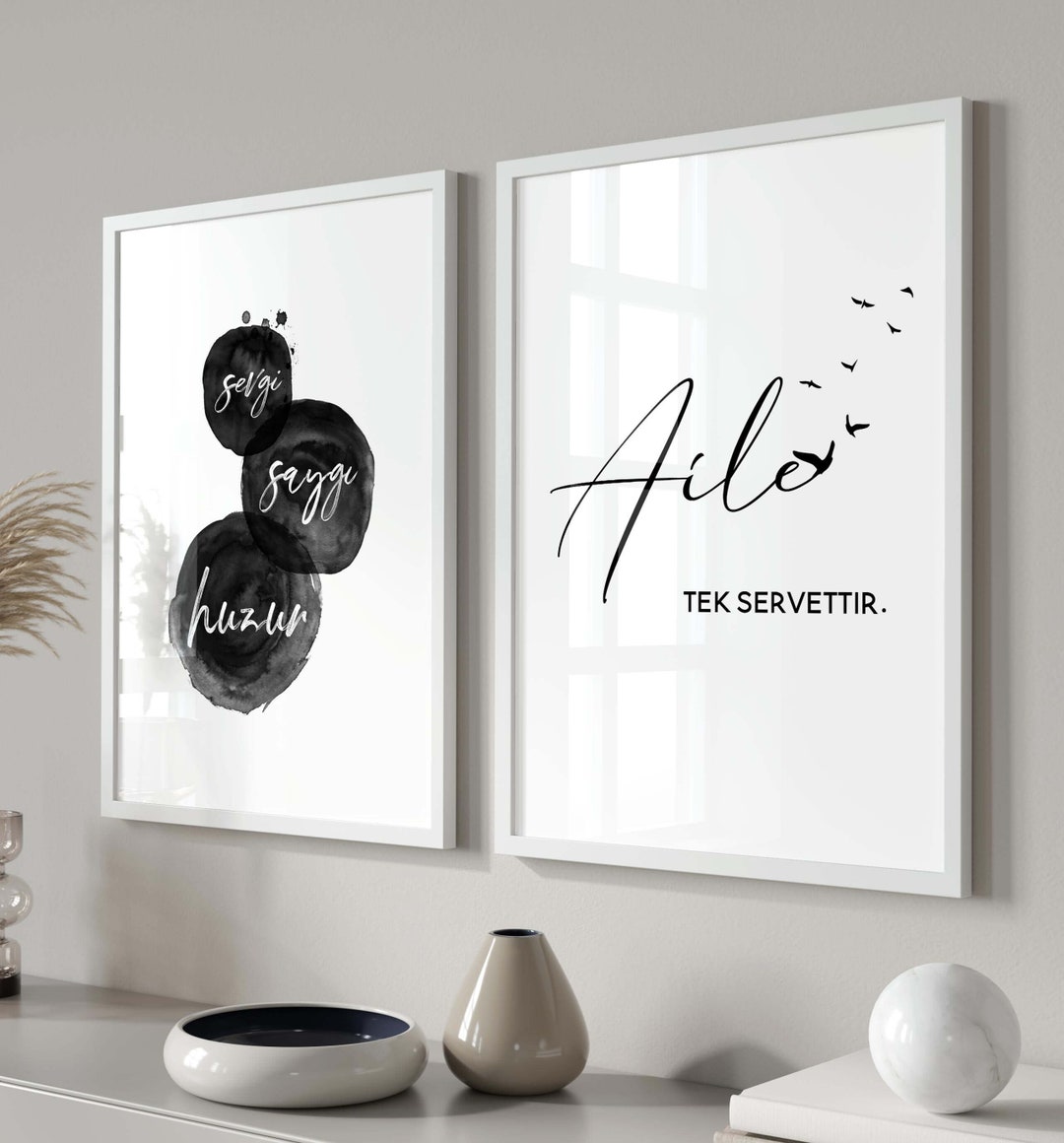 Everyone is Welcome Sevgi Saygi Huzur All Tables Without Frame Turkish ...