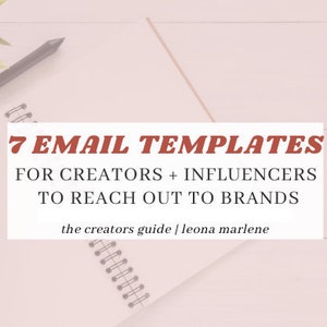 Email Template for Influencers and Content Creators to Pitch | Etsy