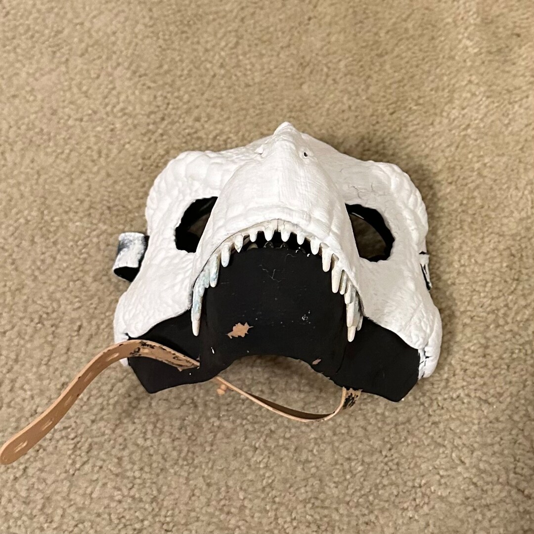 Black and White Premade Dino Mask - Etsy