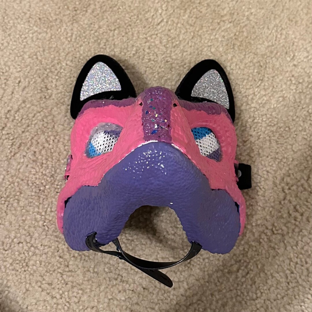 Premade Pink and Purple Dino Mask - Etsy