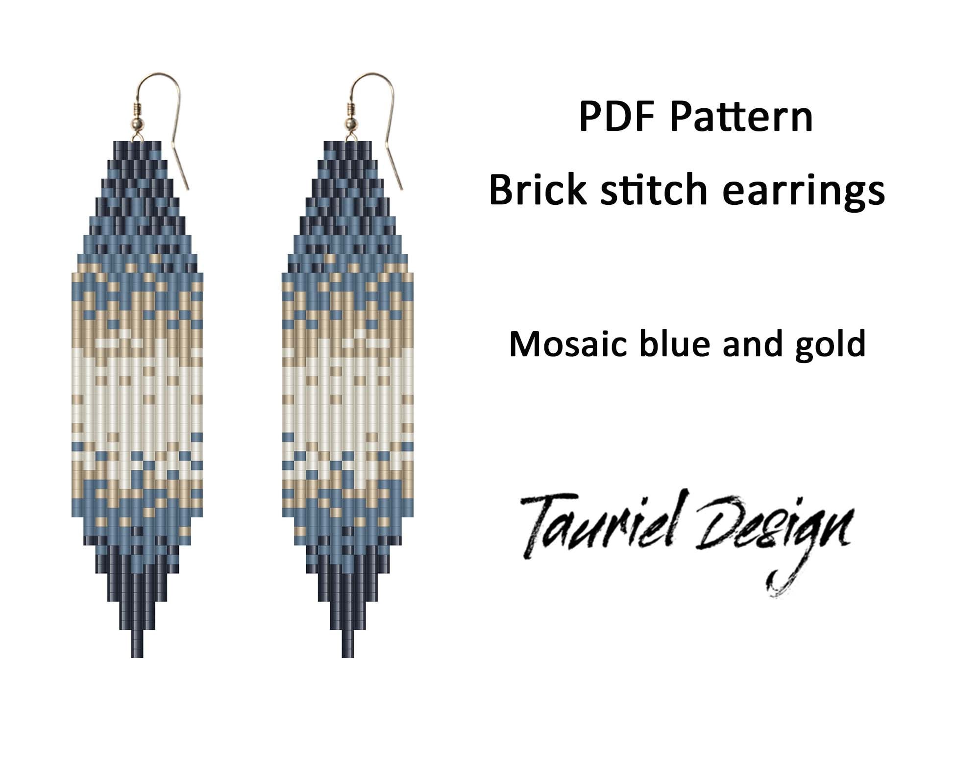 Geometric Earrings Pattern, Diy Pdf Pattern for Earrings, Abstract Bead ...