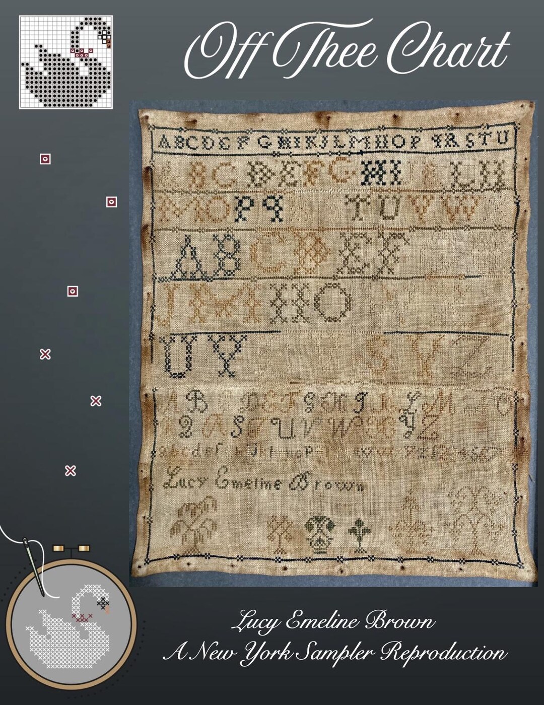 Lucy Emeline Brown Antique Reproduction New York Sampler by a Mayflower ...