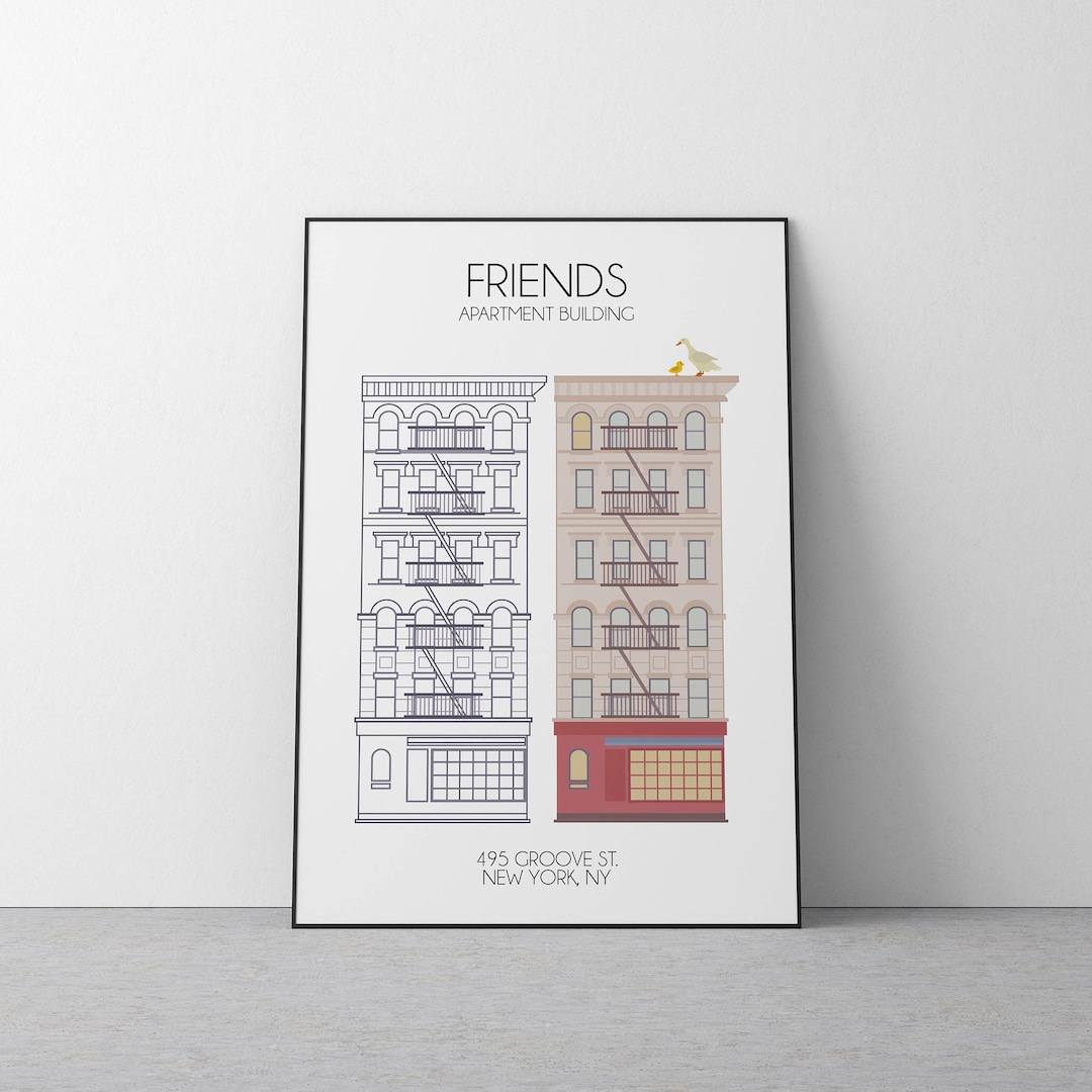 Friends TV Show Poster, Monica, Rachel, Chandler and Joey's Apartment ...