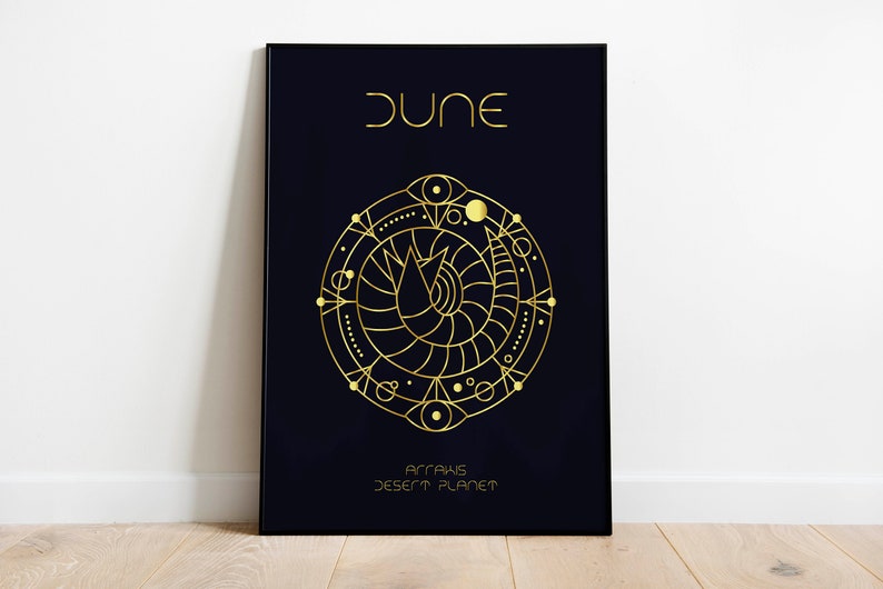 Dune Movie Poster, Frank Herbert's Science Fiction Book, Wall Art Print ...