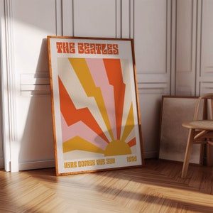 The Beatles Music Poster, Mid Century Modern Wall Decor, Printable Wall ...