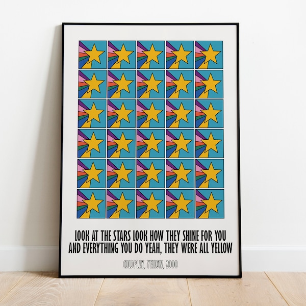 Coldplay Yellow - Etsy