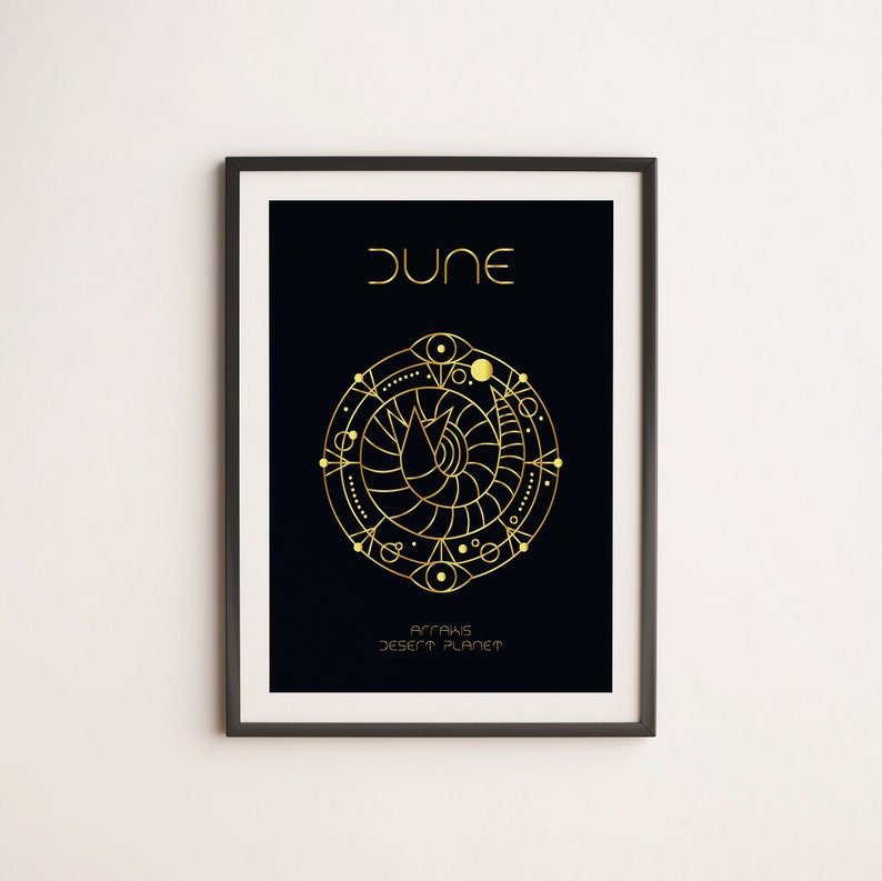 Dune Movie Poster Frank Herbert's Science Fiction Book - Etsy