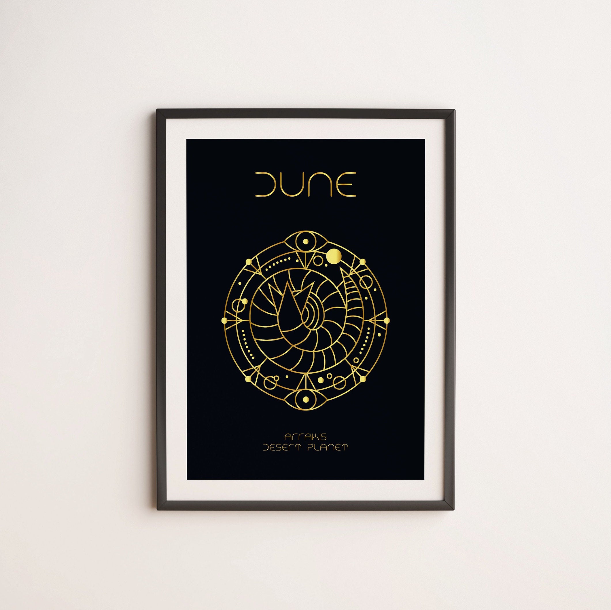 Dune Movie Poster Frank Herbert's Science Fiction Book - Etsy