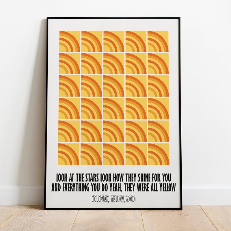 Coldplay Yellow - Etsy
