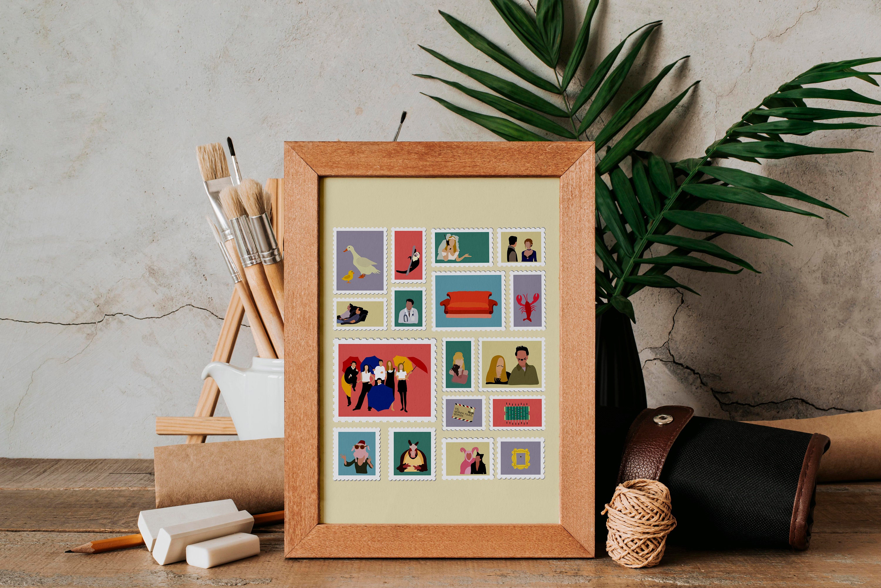 Friends TV Show Stamp Collection Digital Download Wall Art - Etsy
