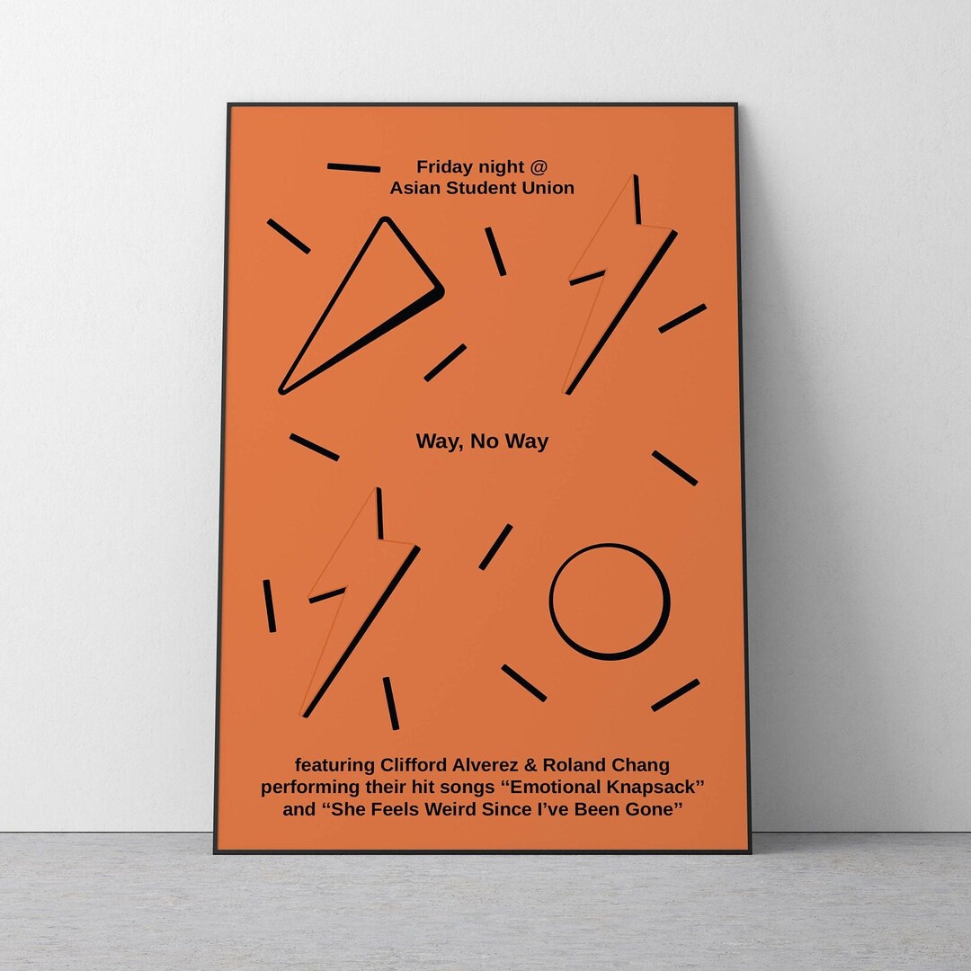 Friends TV Show 'way No Way' Poster: Ross and Chandler Music Band ...