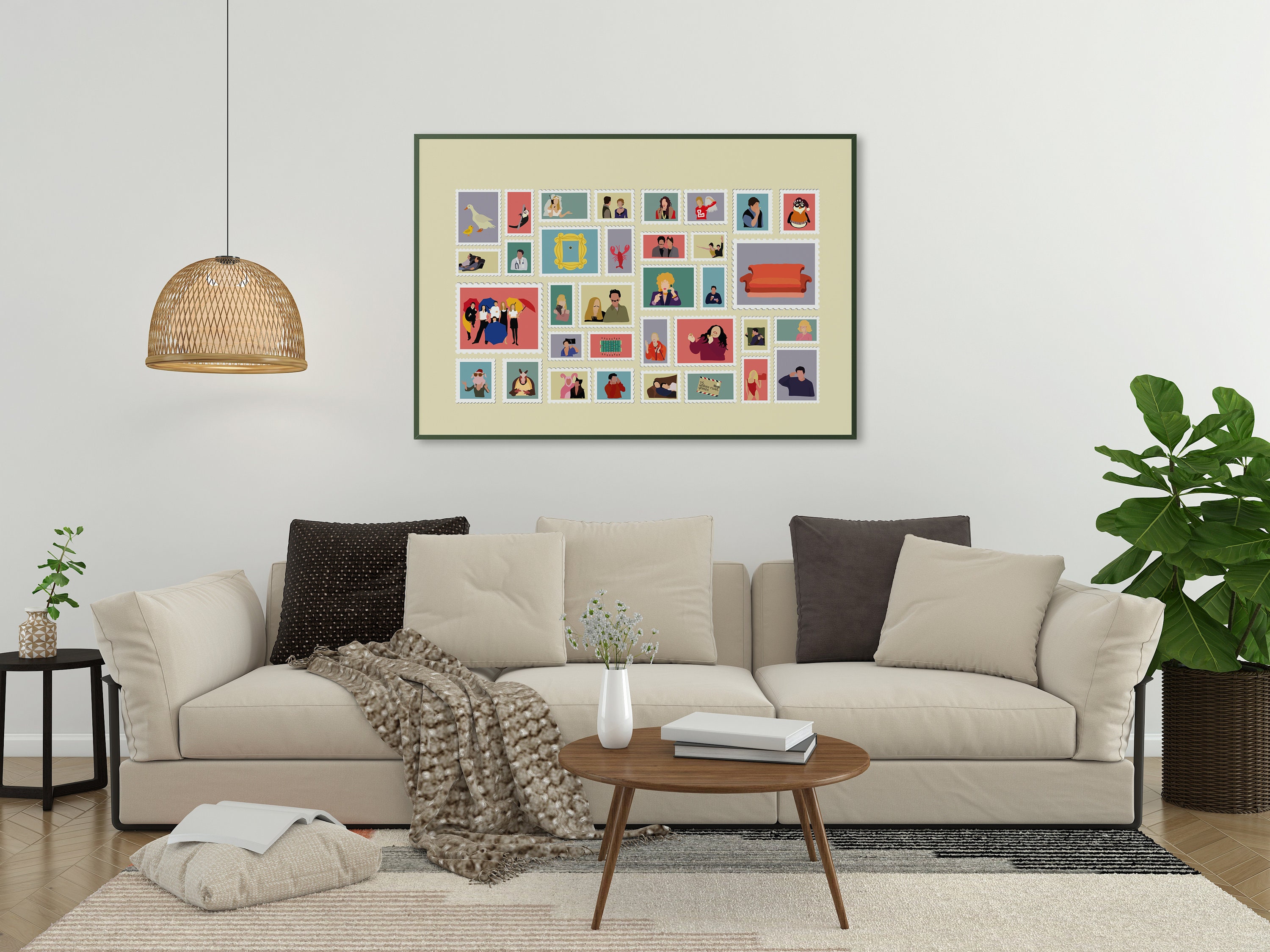Friends TV Show Stamp Collection Digital Download Wall Art - Etsy