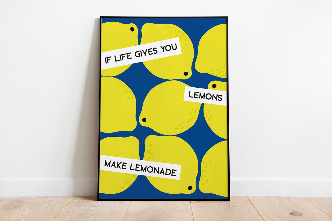 When Life Gives You Lemons Printable, Fruit Wall Art, Kitchen Wall Art ...