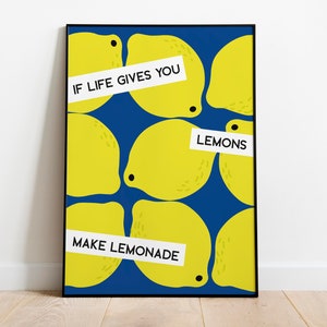 When Life Gives You Lemons Printable, Fruit Wall Art, Kitchen Wall Art ...