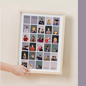 Friends Alphabet Poster: Minimalist Art Print - Etsy