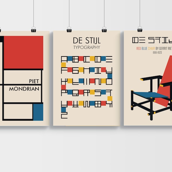 De Stijl Poster - Etsy