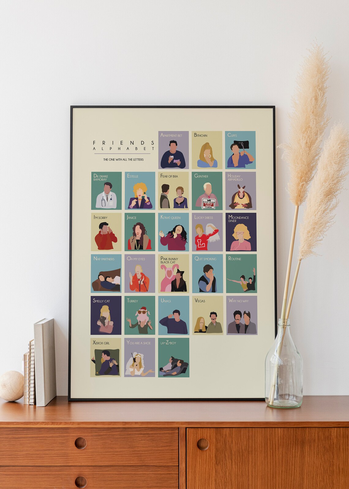 Abc's of Friends TV Show Alphabet Poster Friends Digital | Etsy