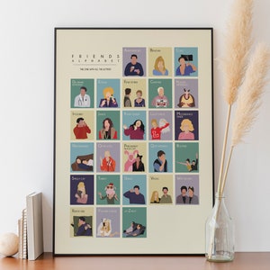 Abc's of Friends TV Show Alphabet Poster Friends Digital | Etsy
