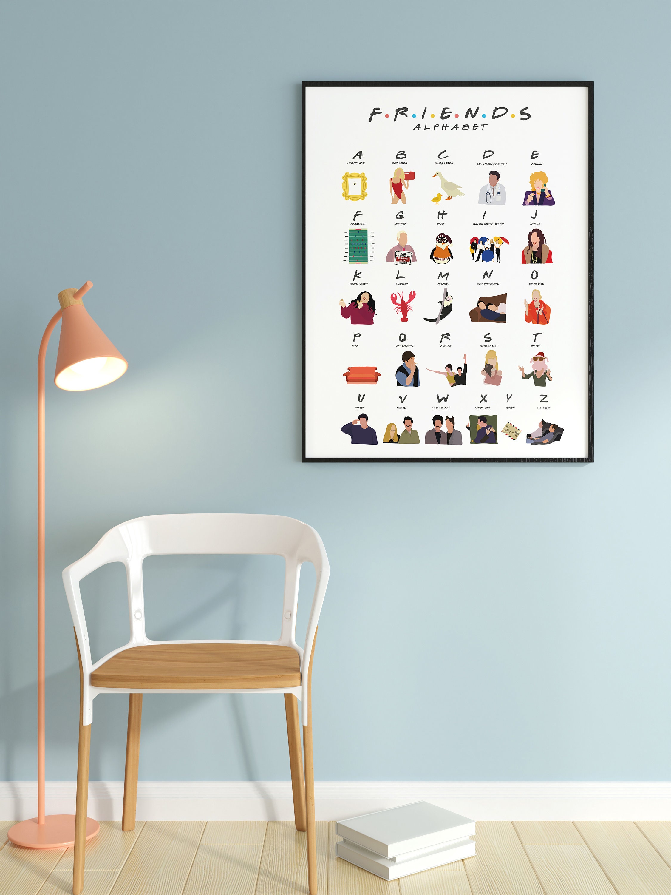 Friends TV Series Alphabet Poster Digital Download Abc's - Etsy UK