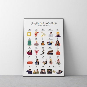 Friends TV Series Alphabet Poster, Digital Download, Abc's of Friends ...