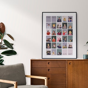 Abc's of Friends TV Show Alphabet Poster Friends Digital | Etsy