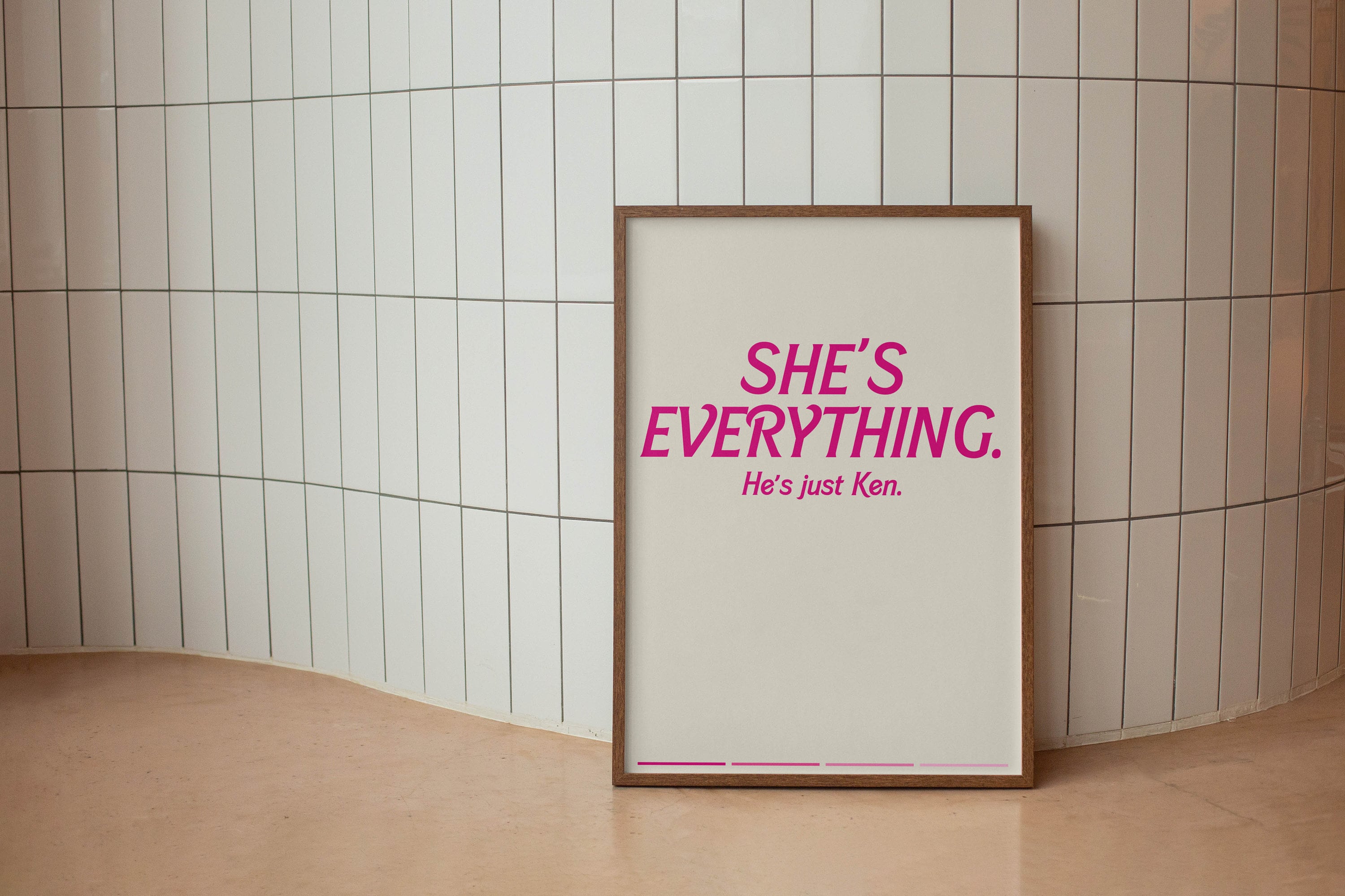 Barb Doll The Movie 2023 Print, Barbie And Ken Quote Wall Art, Feminist ...