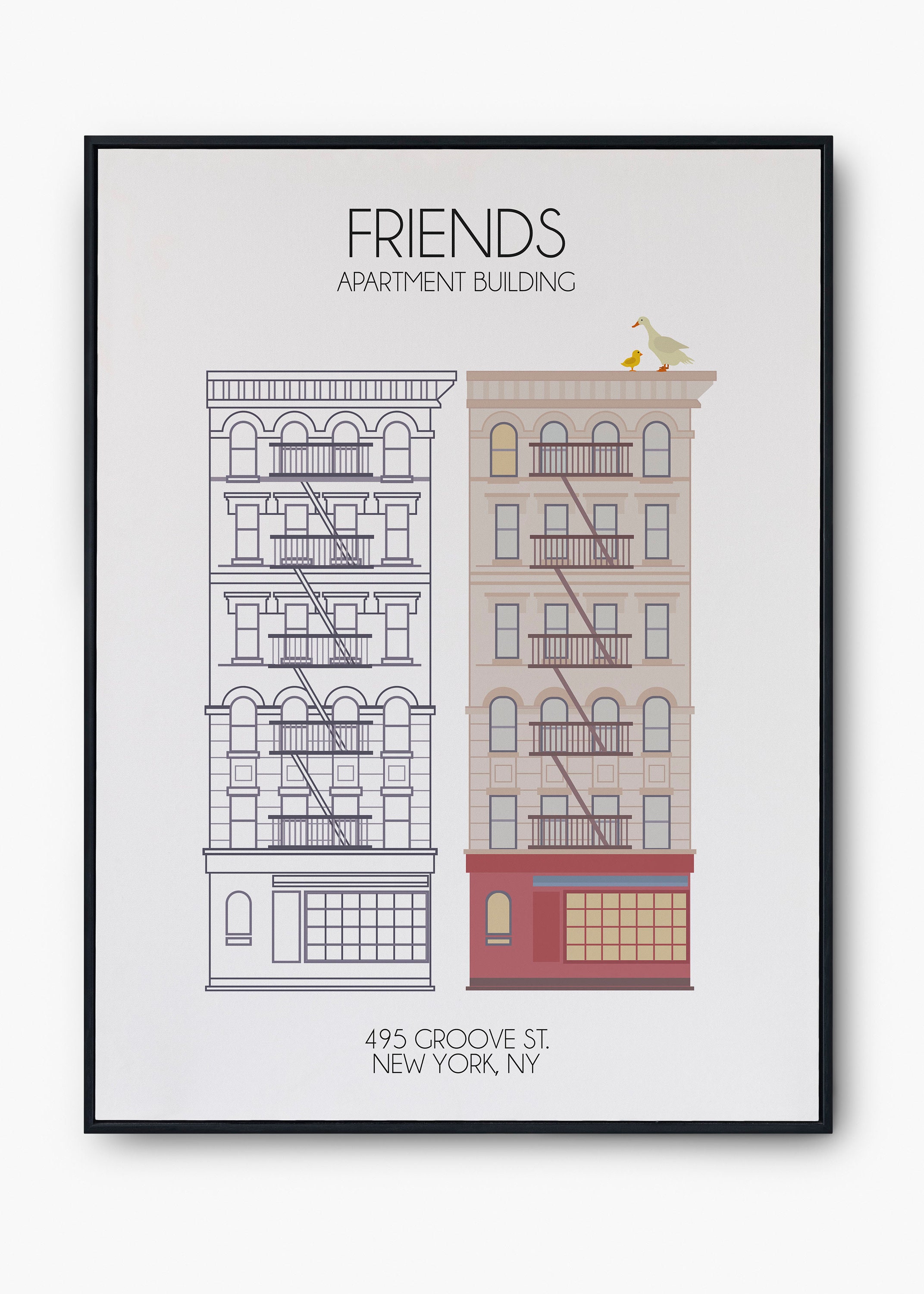 Friends TV Show Poster Monica Rachel Chandler and - Etsy