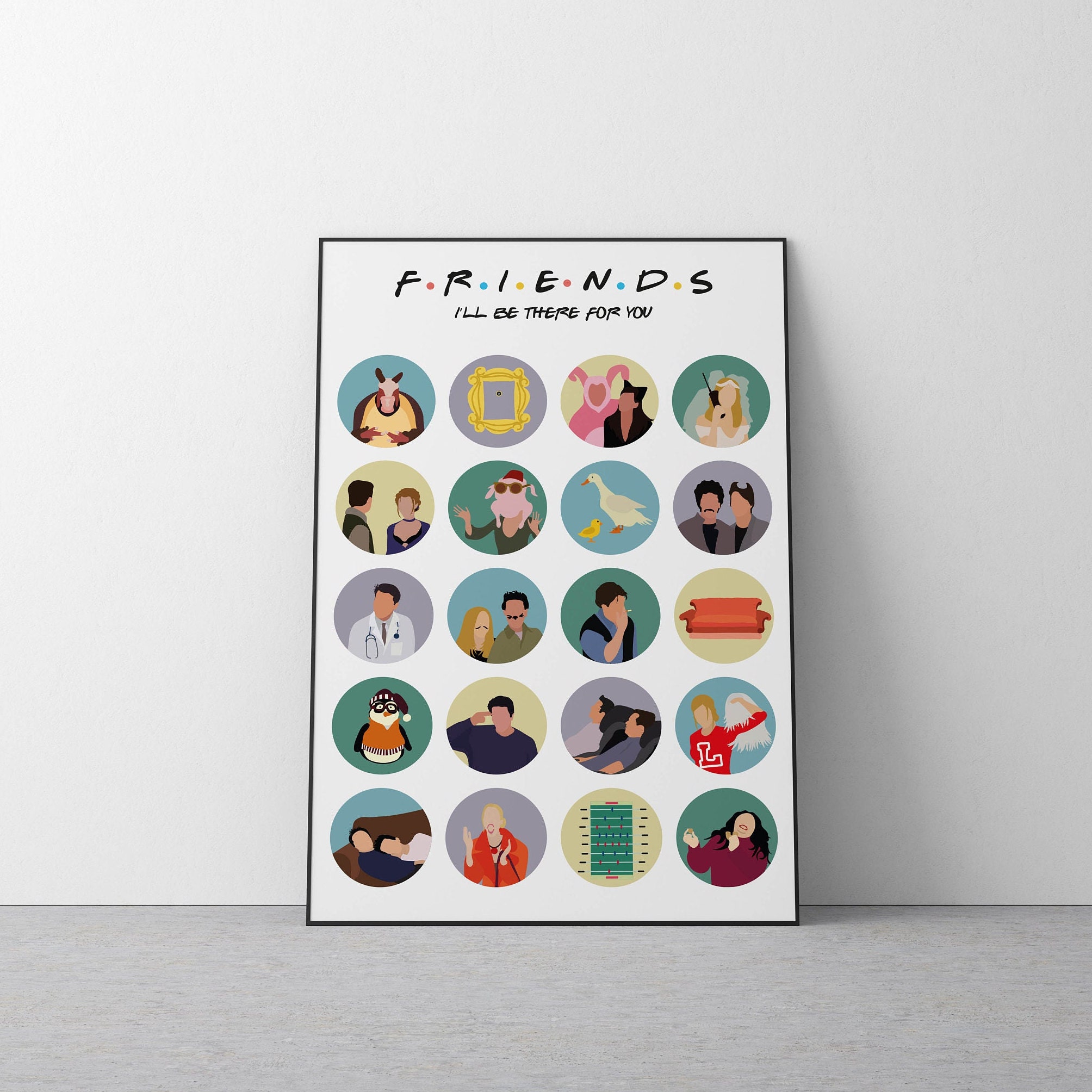 Friends TV Series Poster, Printable Wall Art, Friends Fan Gift, Friends ...