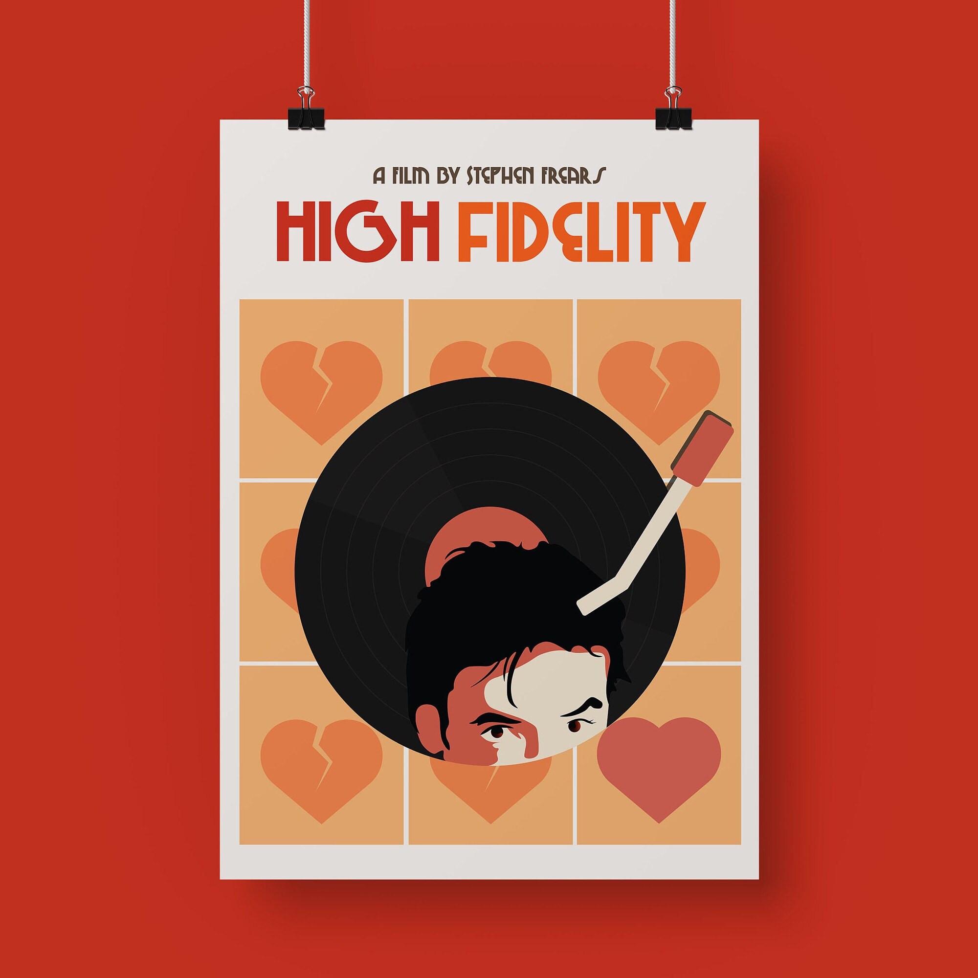HIGH FIDELITY Minimalist Movie Poster, John Cusack, Art Print Mid ...