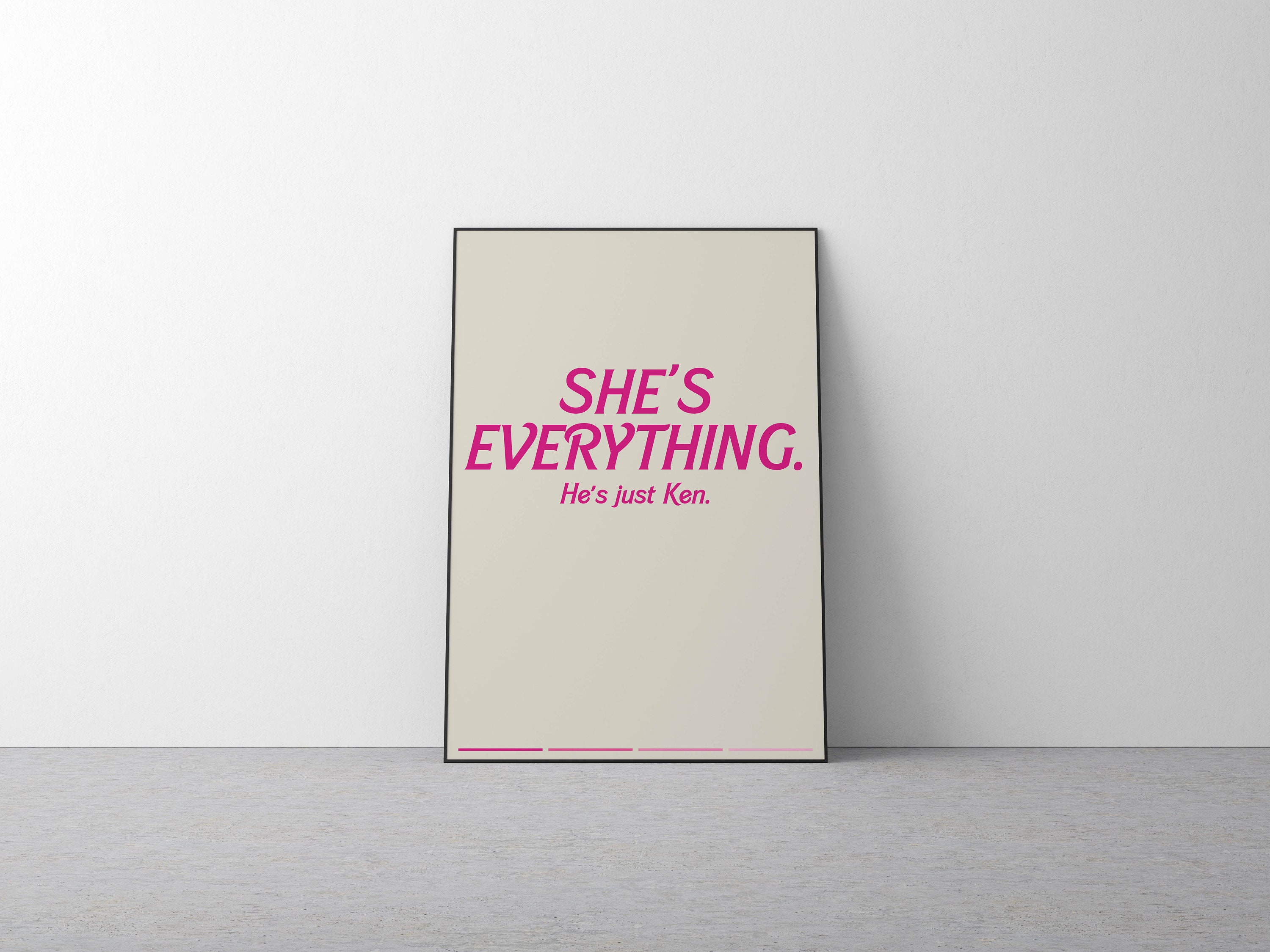 Barb Doll The Movie 2023 Print, Barbie And Ken Quote Wall Art, Feminist ...