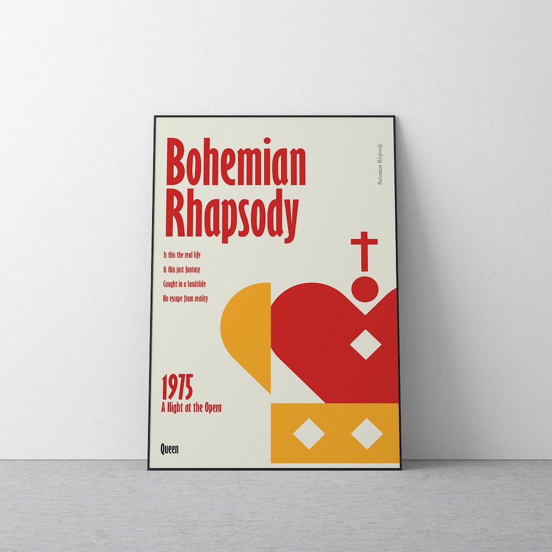 Freddie Mercury Queen Poster, Freddie Mercury Art Print, Bohemian ...