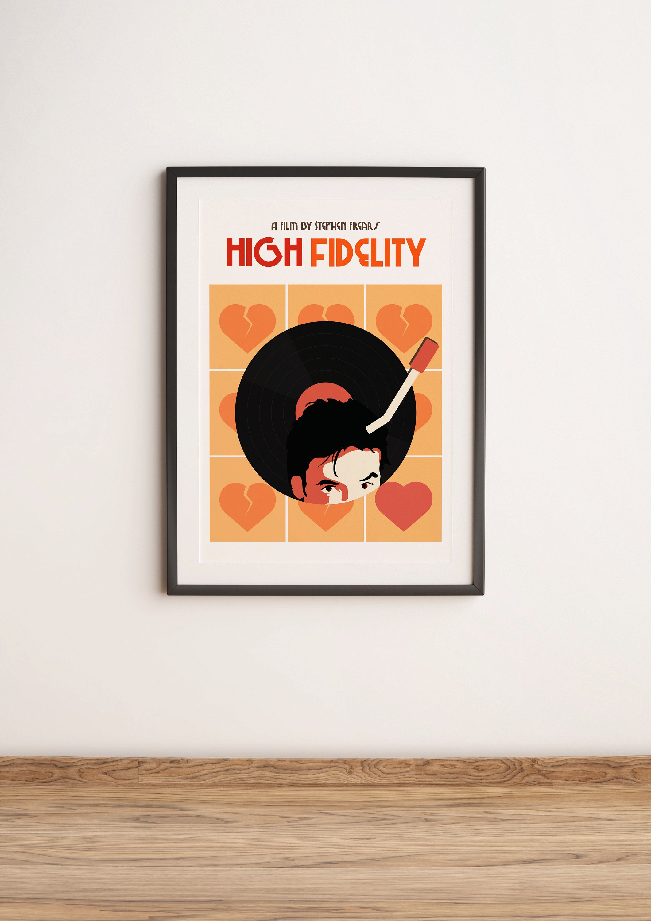 HIGH FIDELITY Minimalist Movie Poster, John Cusack, Art Print Mid ...