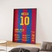 Lionel Messi FC Barcelona Stats Football Print, Messi Digital Print ...