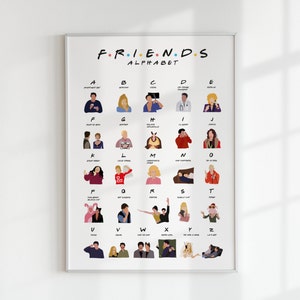 Friends TV Show Alphabet Poster Digital Download Abc's - Etsy