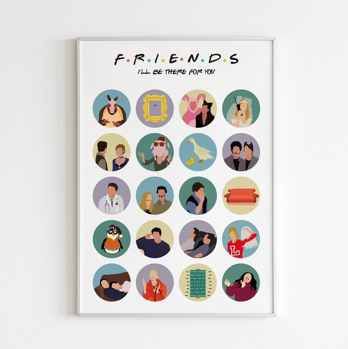 Friends TV Series Poster, Printable Wall Art, Friends Fan Gift, Friends ...