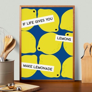 When Life Gives You Lemons Printable, Fruit Wall Art, Kitchen Wall Art ...