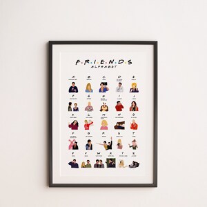 Friends TV Show Alphabet Poster Digital Download Abc's - Etsy
