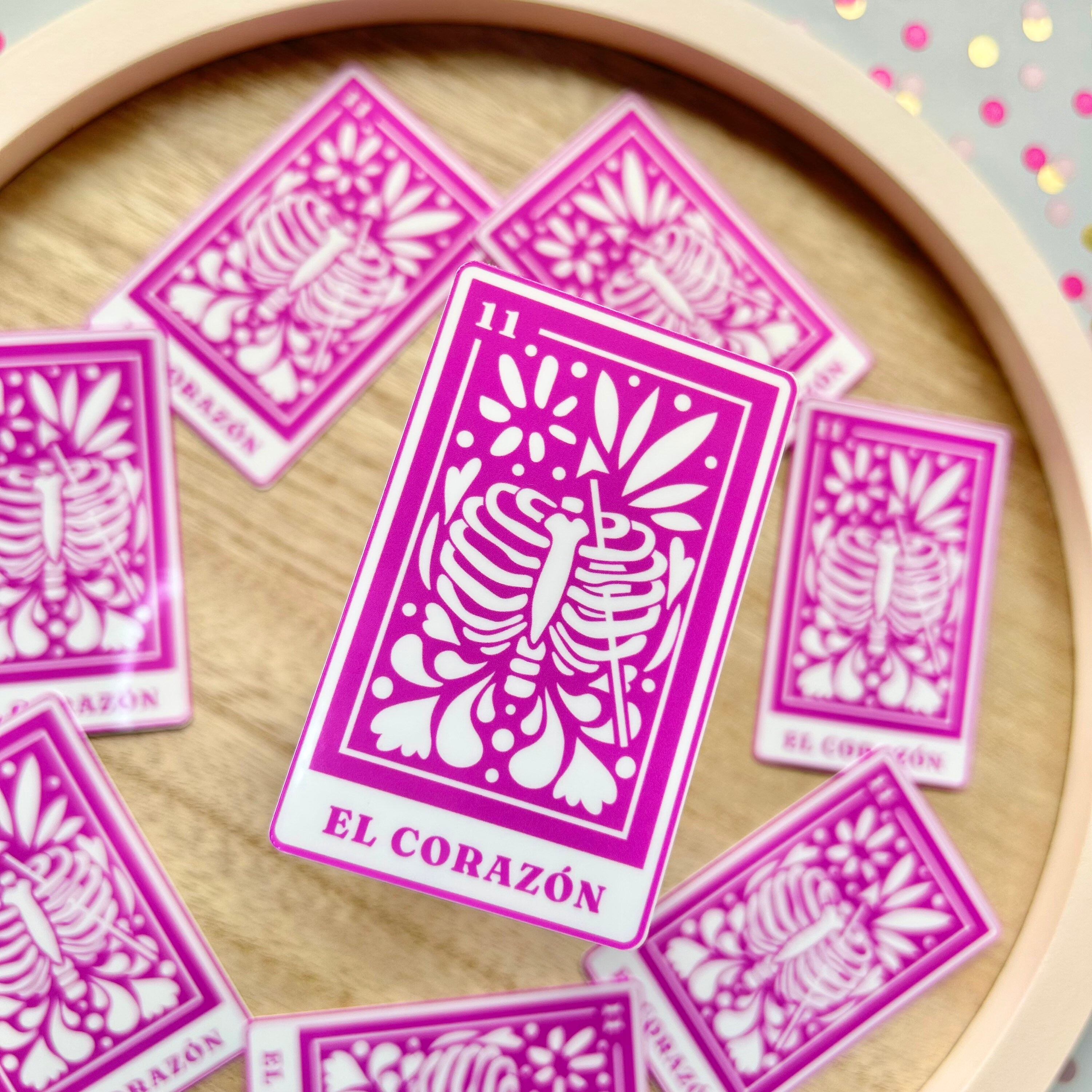 El Corazon Sticker Corazon Vinyl Sticker Pink Corazon Stickers for ...
