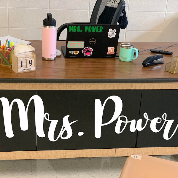 Teacher Desk Decal - Etsy