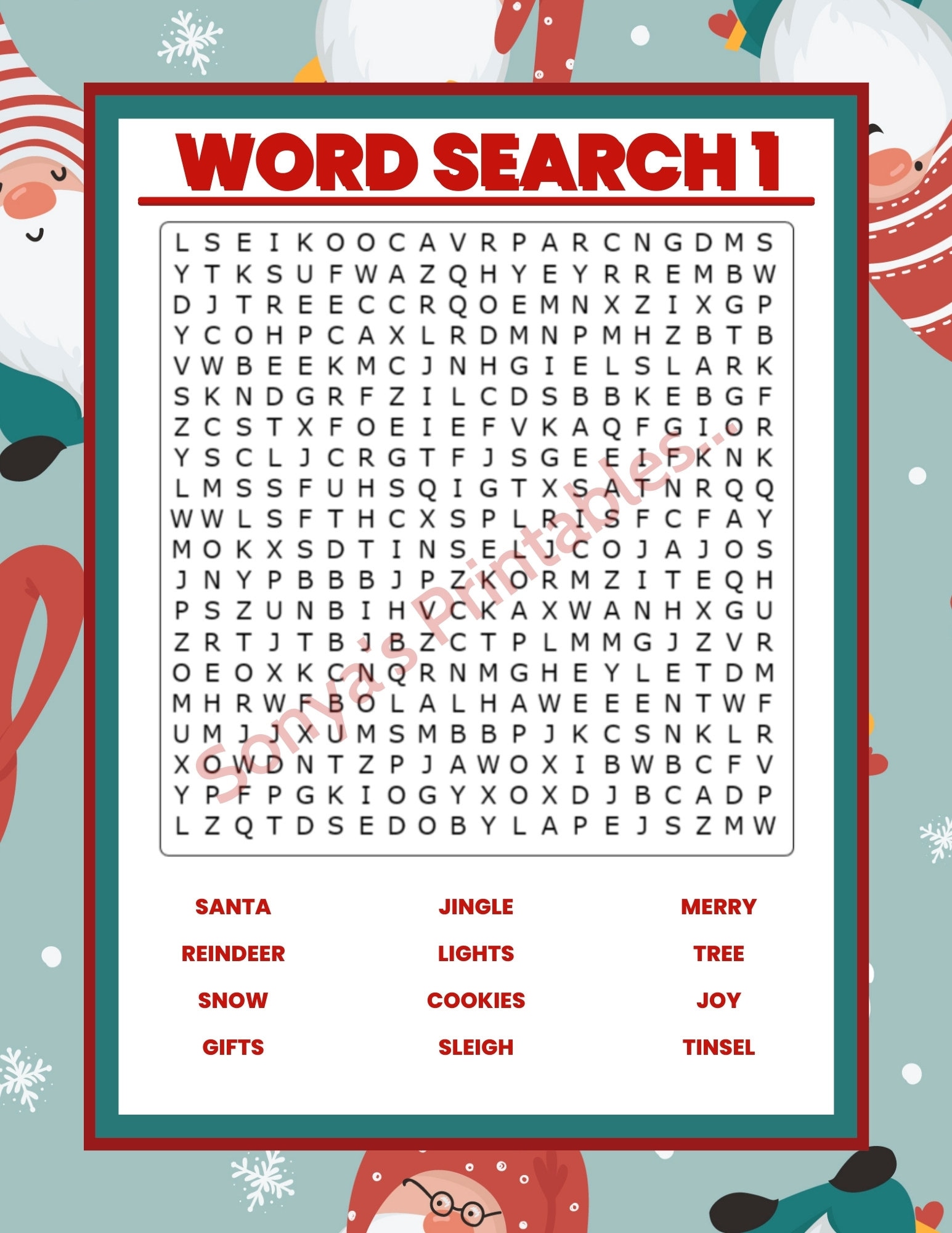 Printable Christmas Word Search Bundle Holiday Word Search Bundle ...