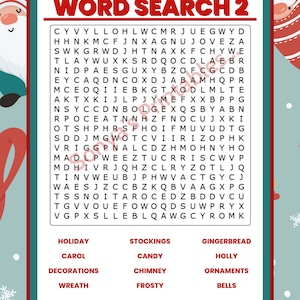 Printable Christmas Word Search Bundle Holiday Word Search Bundle ...