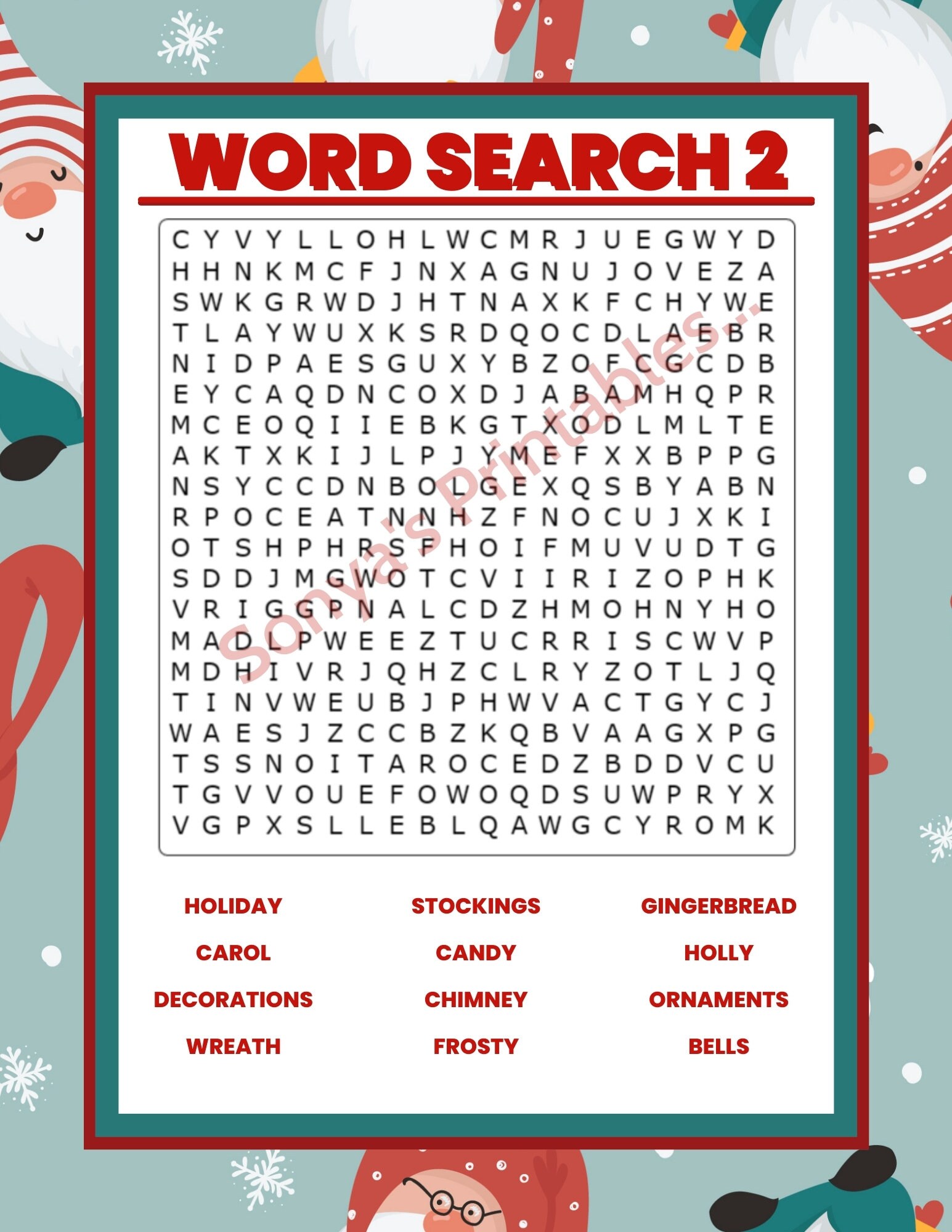Printable Christmas Word Search Bundle Holiday Word Search Bundle ...