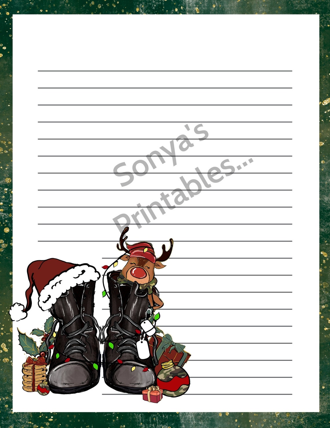 Printable Christmas Stationery Printable Holiday Stationery Christmas ...