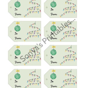 Printable Christmas Lights Hang Tags Printable Holiday Lights Gift Tags ...